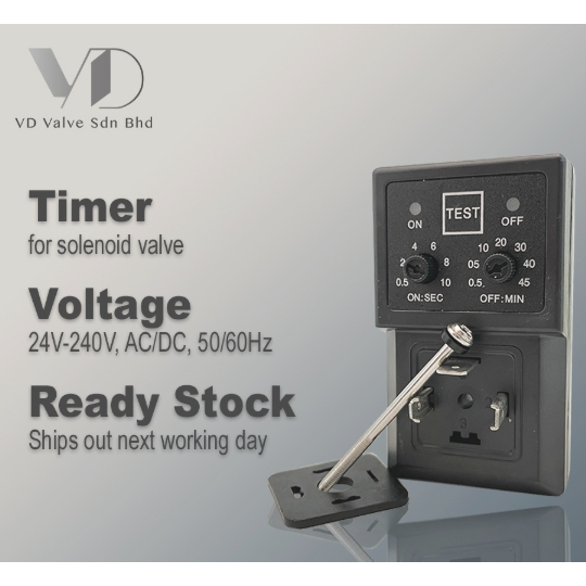 [READY STOCK] Timer for solenoid valve DIN Standard 24-240 AC/DC ...