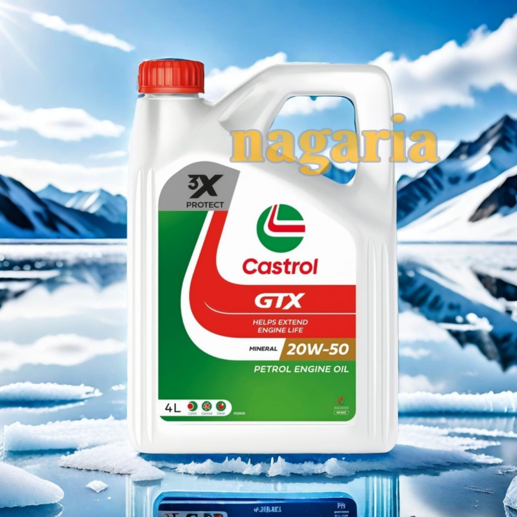 Castrol GTX 20W50 Mineral Engine Oil (4 Liter) for Petrol & Diesel Cars ...