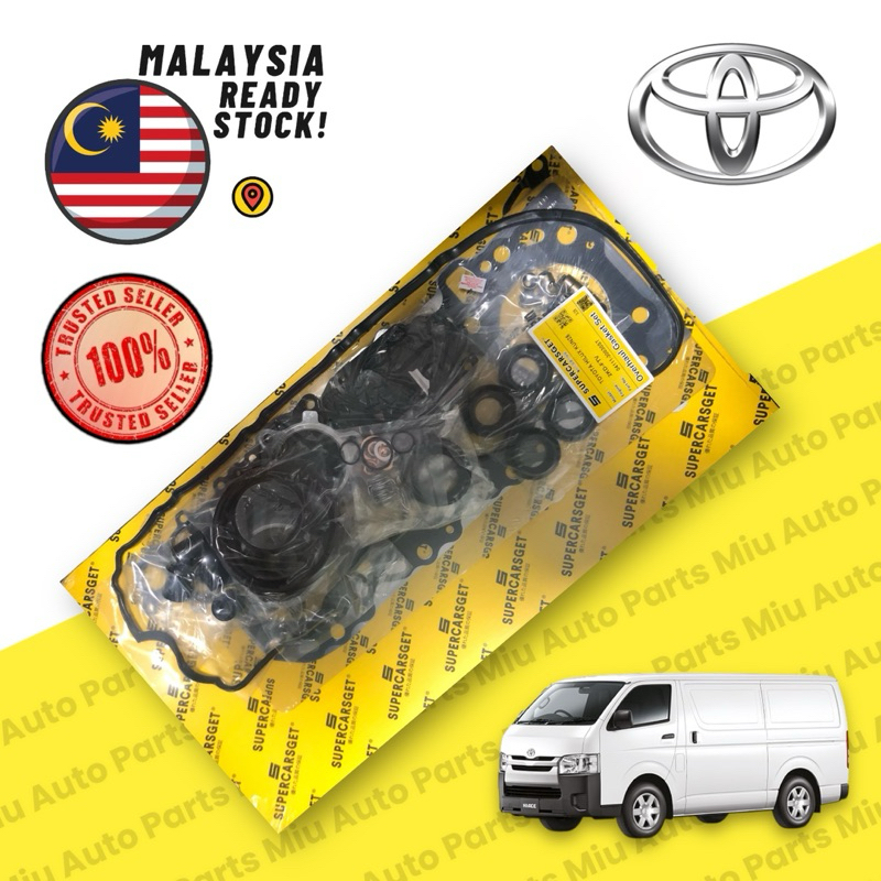 TOYOTA HILUX KDH202 2KD-FTV KUN25 2.5 16V FULL SET OVERHAUL GASKET ...