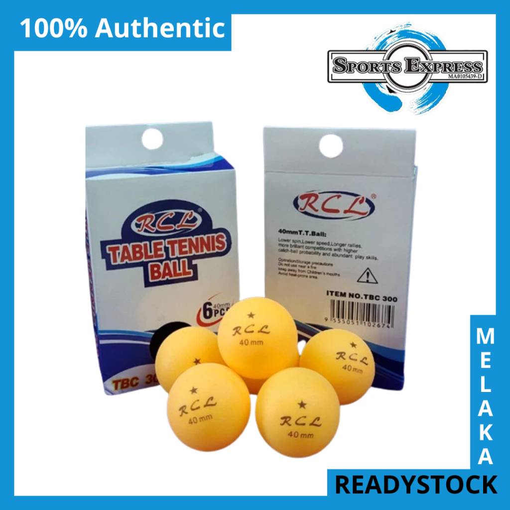 Table Tennis Ball RCL TBW 40MM-YL [100% Authentic] -Sports Express ...