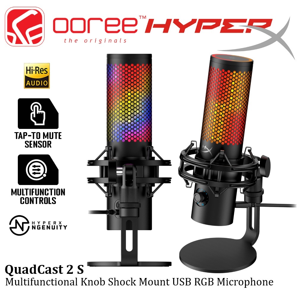 HYPER-X HYERPX QUADCAST 2 (872V1AA) / QUADCAST 2 S (9A273AA) WIRED USB CONDENSER GAMING ...