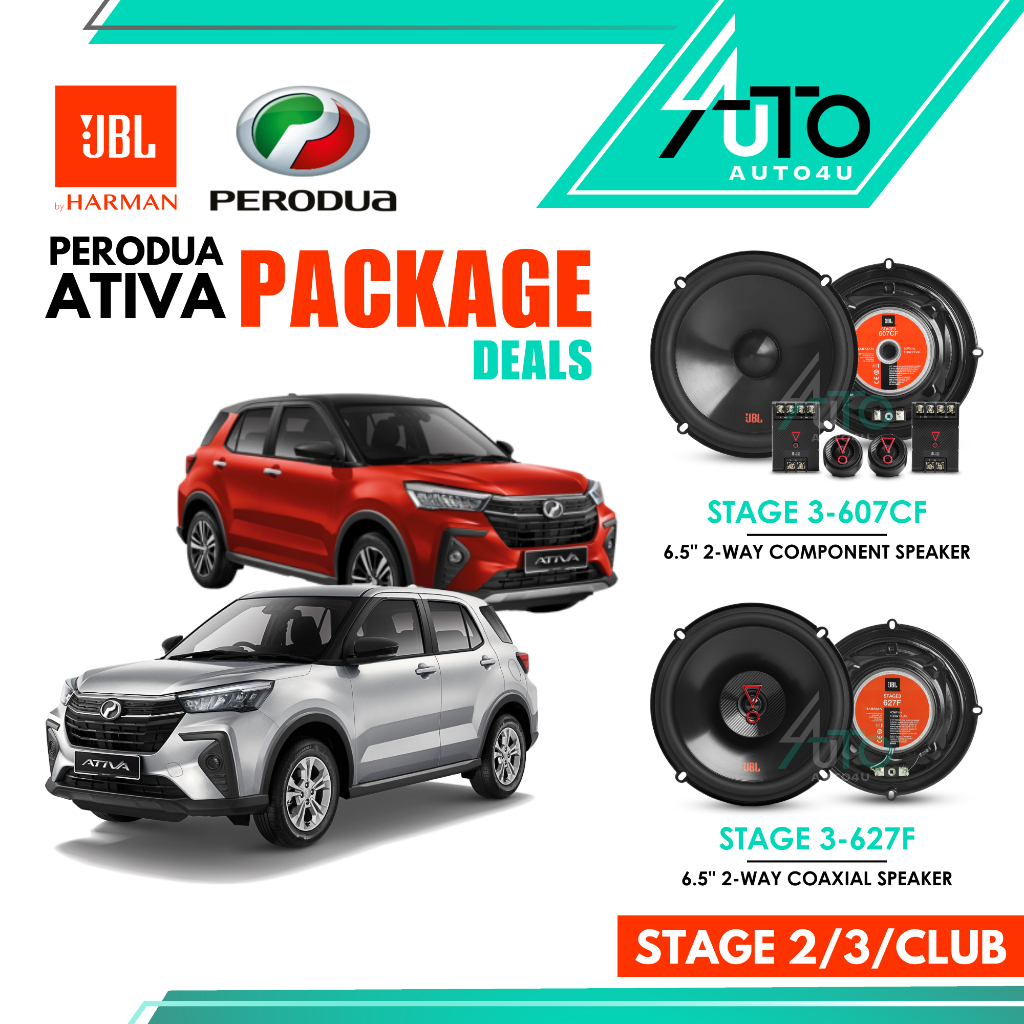 JBL Speaker Perodua Ativa Car Speaker JBL Club Stage3 Stage2 Combo Set ...