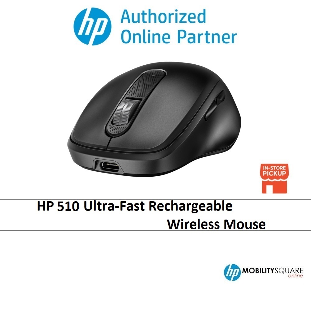 HP 510 Ultra-Fast Rechargeable Wireless Mouse (9C2F6AA) | Shopee Malaysia