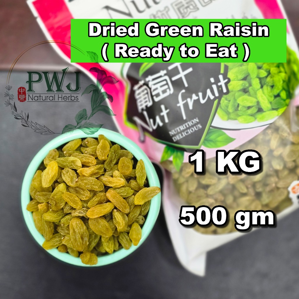 Dried Green Raisin (Ready to Eat) 绿葡萄干 (500gm & 1KG) | Shopee Malaysia