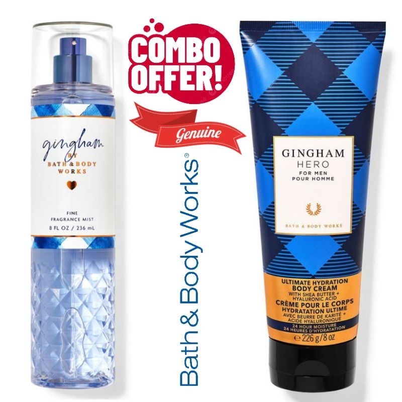 💯🇲🇾 𝙂𝙀𝙉𝙐𝙄𝙉𝙀 𝘽𝙊𝙐𝙏𝙄𝙌𝙐𝙀 𝘽𝘼𝙏𝙃 & 𝘽𝙊𝘿𝙔 𝙒𝙊𝙍𝙆𝙎 GINGHAM BODY MIST + HERO CREAM ...