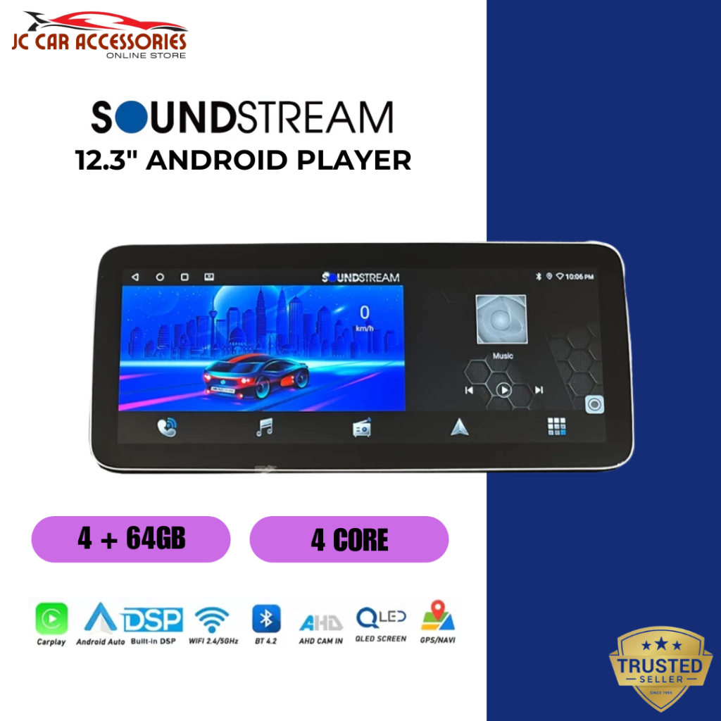 Soundstream 4+64gb 12.3 inch Anzuo Genesis DSP Car Android Player ...