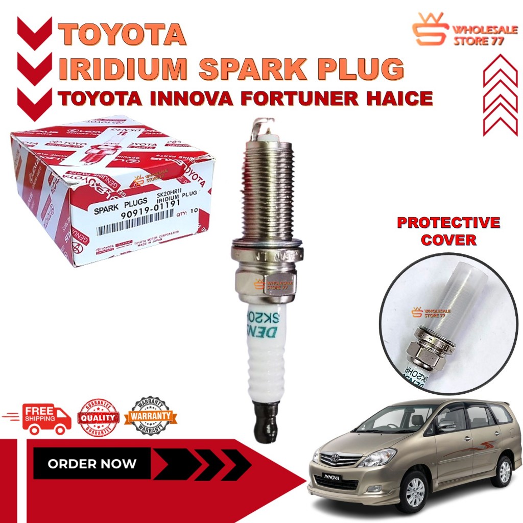 ORIGINAL | Toyota Iridium Spark Plug Petrol INNOVA TGN40 FORTUNER TGN51 HIACE TRH203 XTRAIL T30 ...