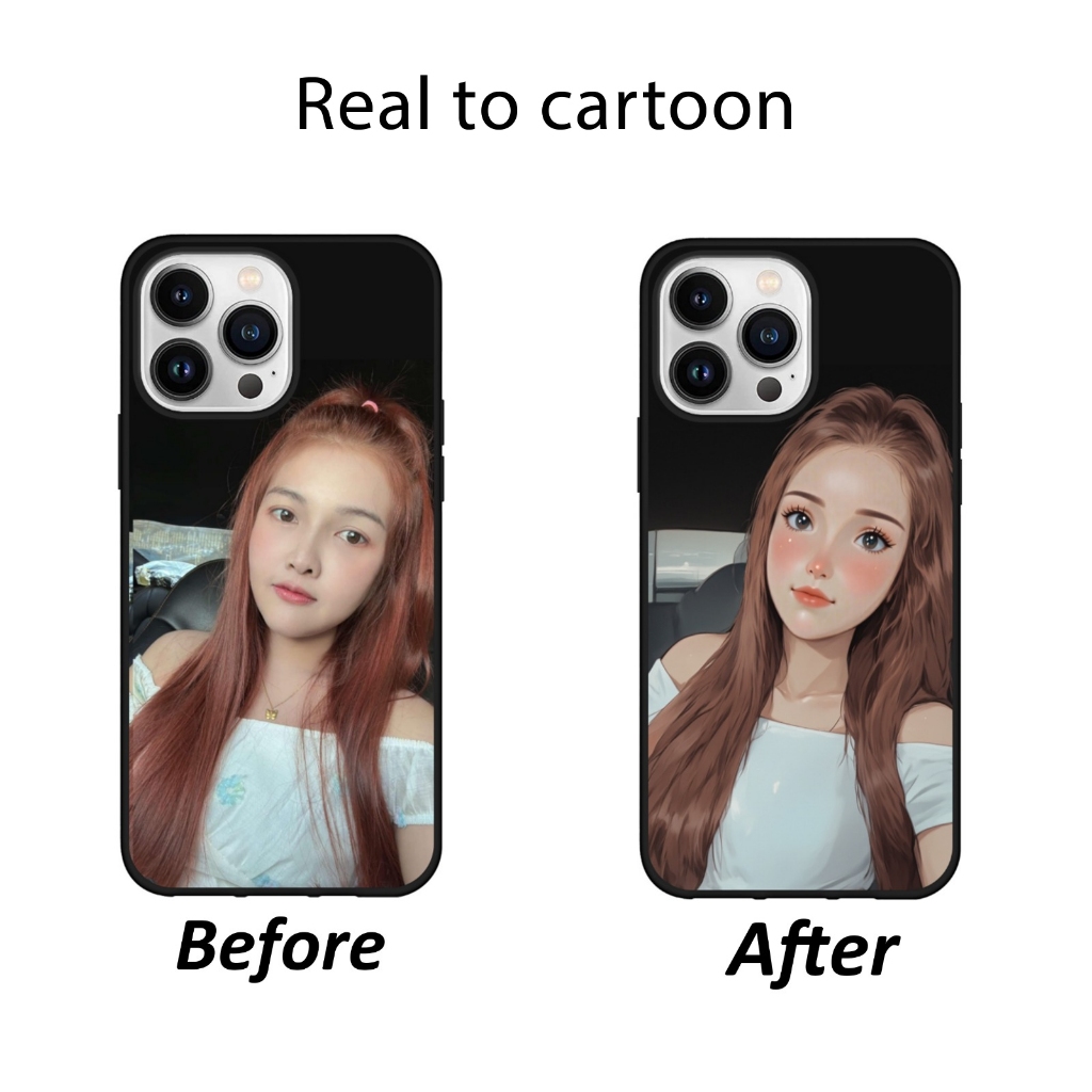 Real to cartoon phone case /DIY Phone Casing/Customized Phone Case ...