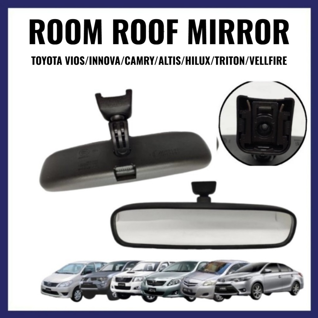 TOYOTA VIOS HILUX INNOVA CAMRY INNER INTERIOR ROOM ROOF MIRROR CERMIN ...