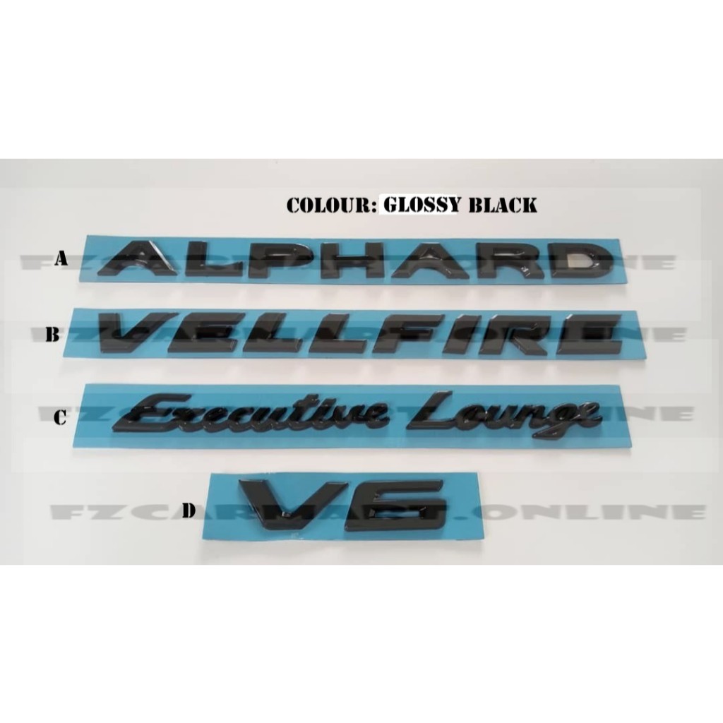 TOYOTA ALPHARD VELLFIRE EXECUTIVE LOUNGE V6 EMBLEM LOGO-(ABS) | Shopee ...