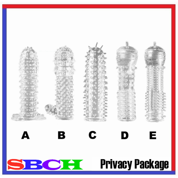 REUSEABLE CONDOM G-SPOT Crystal Spike Condom Men Enlarger Extender ...