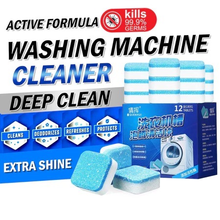 12 Pcs Washing Machine Cleaner Tablet , Washing Machine Deep Clean Tank ...