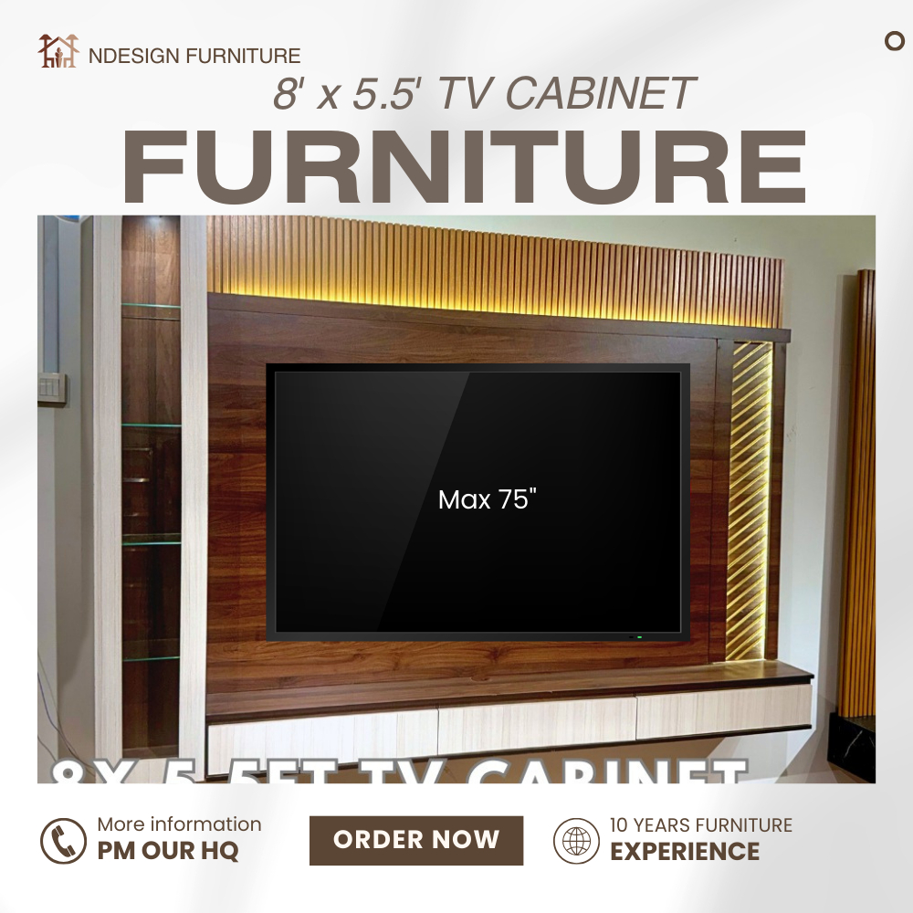[N Design] 8ft Modern TV Cabinet / Wall Mounted Tv Cabinet / Hall ...
