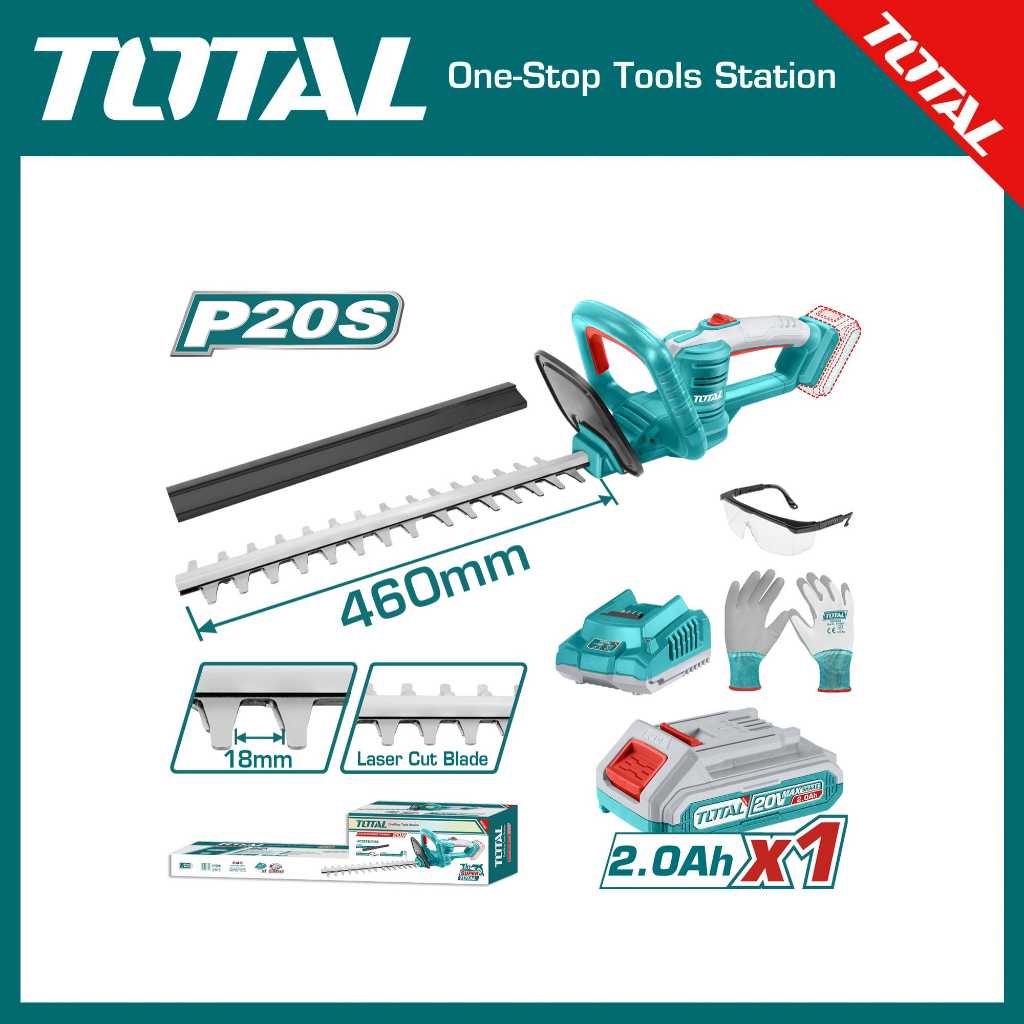 TOTAL Cordless hedge trimmer THTLI20461 | Shopee Malaysia