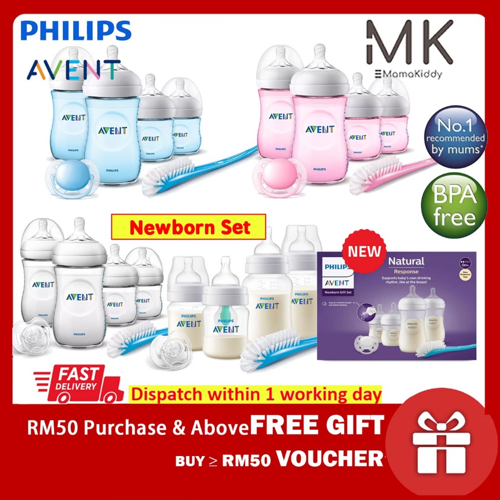 Philips AVENT Natural Response / Natural 2.0 Newborn Starter Set Baby ...