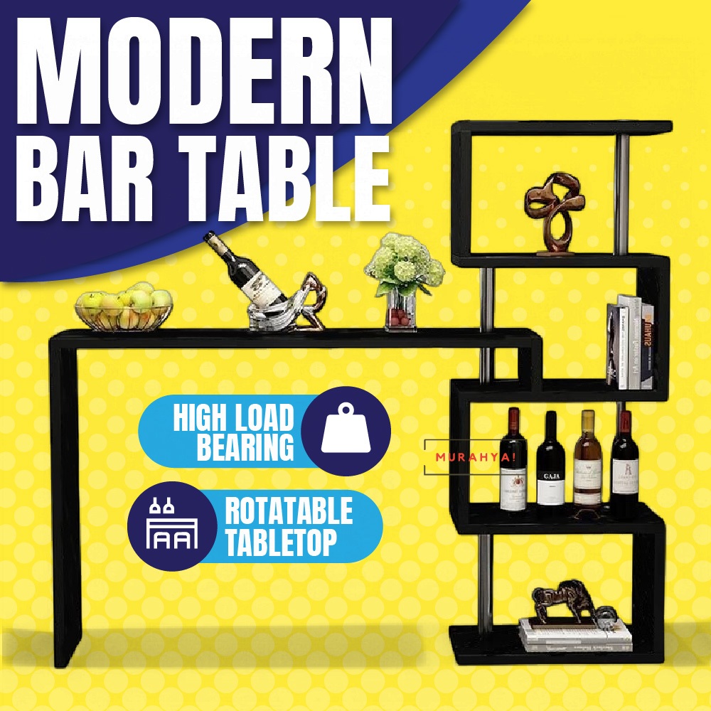 Bar table Set Modern meja bar makan Stool High chair Kerusi tinggi ...
