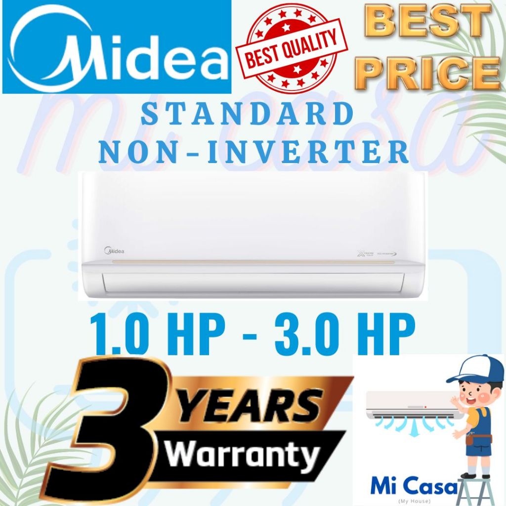 KUCHING SARAWAK SABAH EM MIDEA R32 AIRCOND NON-INVERTER , INVERTER 1.0 ...