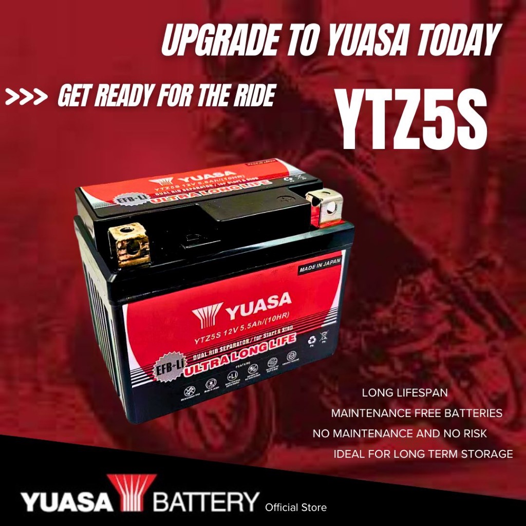 YTZ5S YTZ5 BATTERY GEL YUASA LC135 V2 V3 V4 EGOS SRL115 Y15ZR HONDA ...