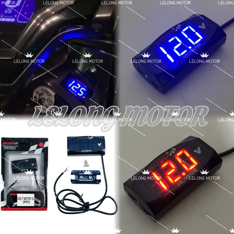 12V LED VOLT METER KS Digital Display Voltmeter Car Motorcycle Voltage ...