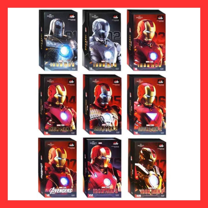 ZD Toys Iron Man Figure / War Machine Ironman Mark Mk 1 2 3 4 5 6 7 17 ...