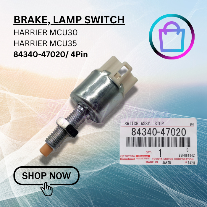TOYOTA HARRIER MCU30 MCU35 BRAKE, STOP LAMP SWITCH ( 84340-47020 4 Pins ) | Shopee Malaysia