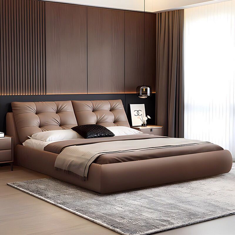 Double Wedding Leather Bed Frame + Spring Latex Mattress | Shopee Malaysia