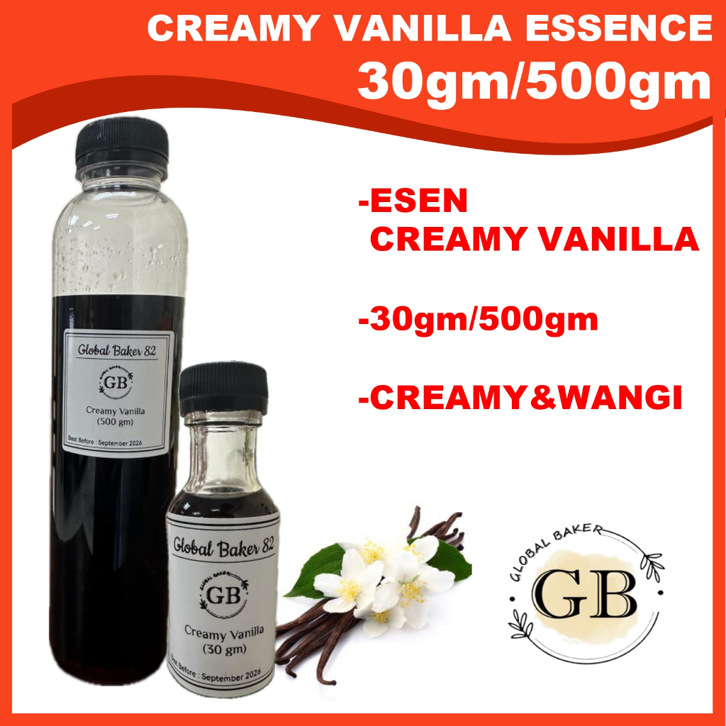 CREAMY VANILLA ESSENCE/ESEN CREAMY VANILLA(HALAL)30GM,500GM(READY STOCK) | Shopee Malaysia