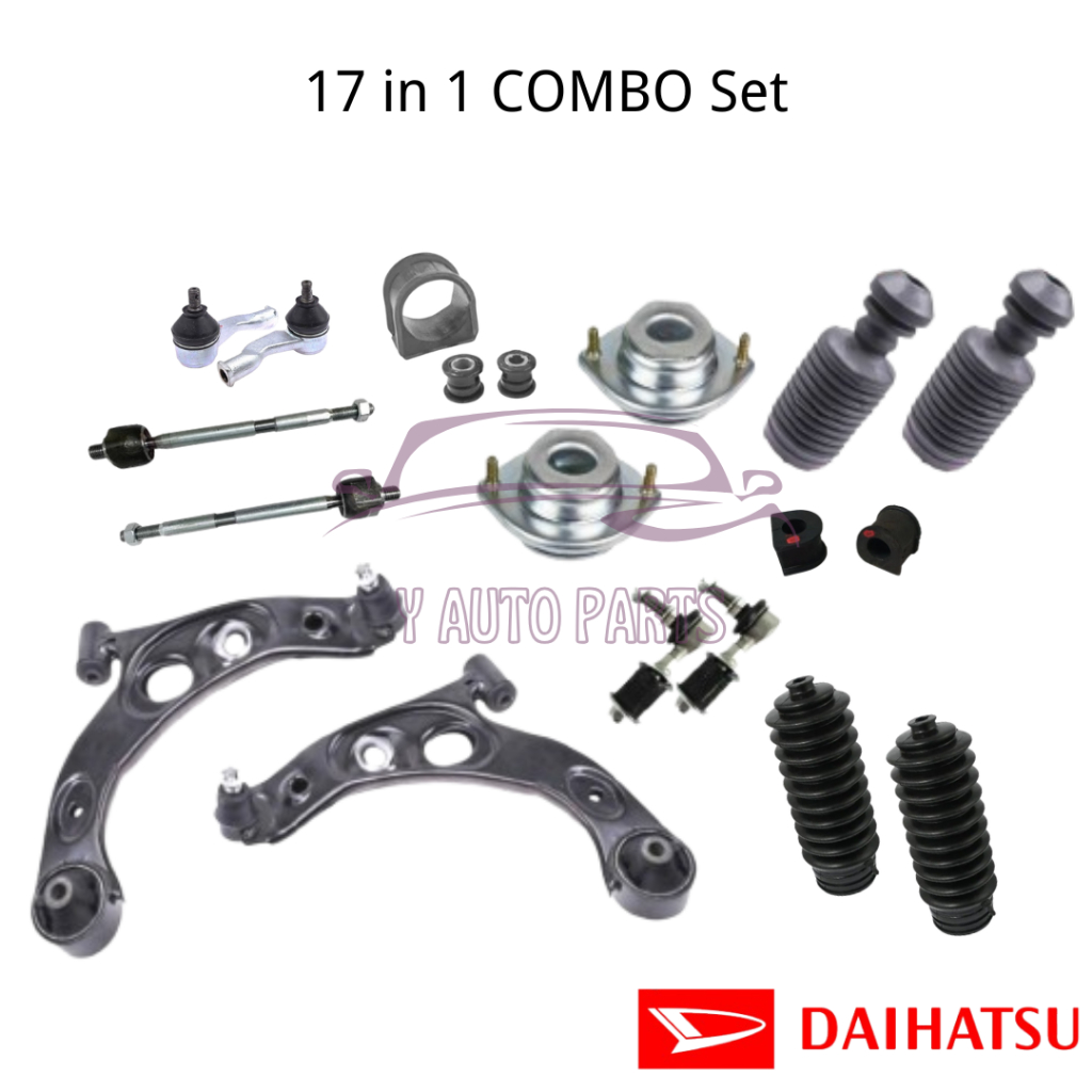 [17 IN 1 SET] Front Lower Arm Absorber Mounting Cover Stabilizer Link ...