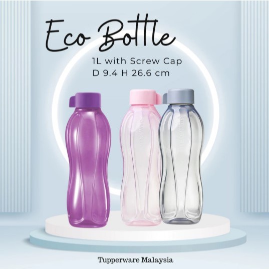 Tupperware Eco Bottle 1L (1) with Screw Cap New Colors | Shopee Malaysia