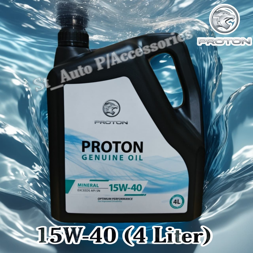Proton 15W40 Mineral Engine Oil (4 Liter) Toyota Honda Perodua Nissan ...