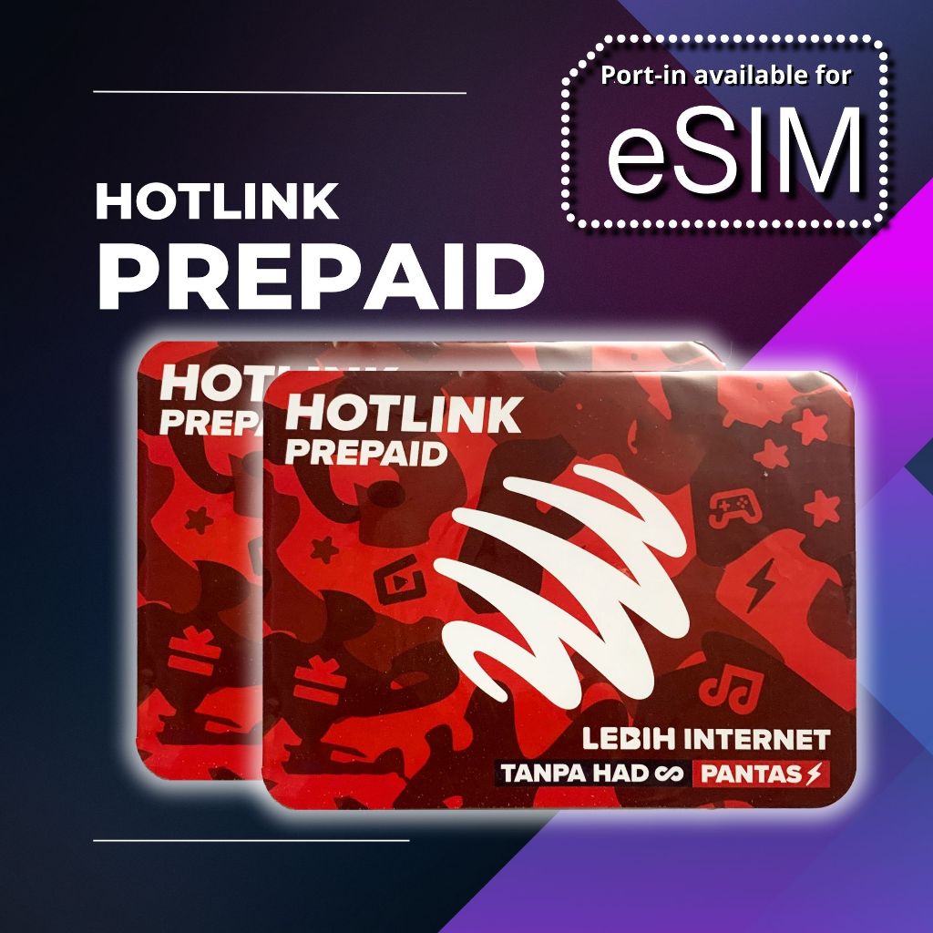 HOTLINK PREPAID NEW NUMBER PORT IN MAXIS PREPAID DATA UNLIMITED CHEAPEST SIM CARD ESIM | Shopee ...