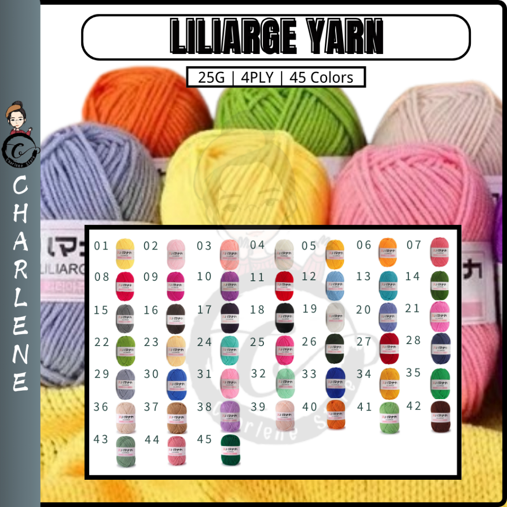 Ready Stock 1-45 Korean Cotton Thread 25G Yarn 4PLY Yarn Benang Kait ...