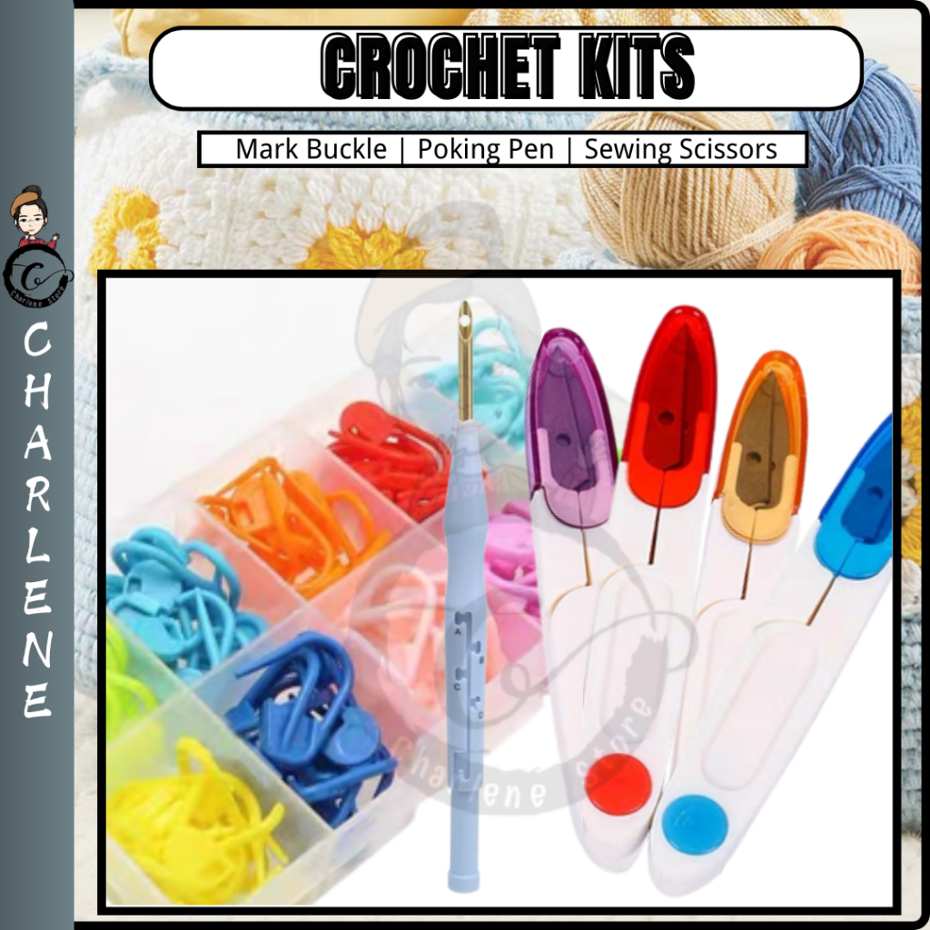 Ready Stock - Crochet Plastic Marker Pin Buckle Knitting Yarn ...