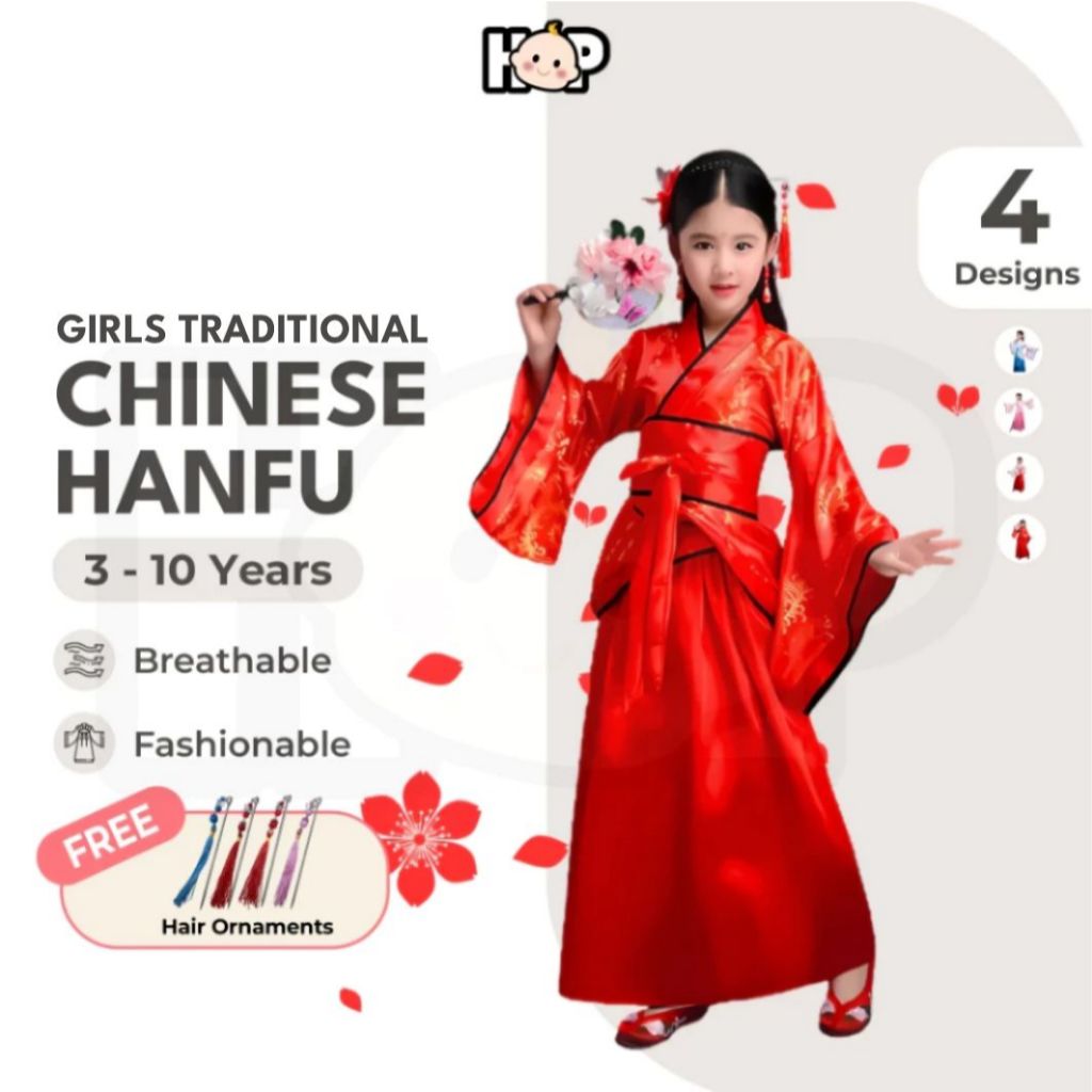 [2-10Y]Baju Hanfu Kids Chinese Traditional Hanfu Girl Dress Hanfu ...