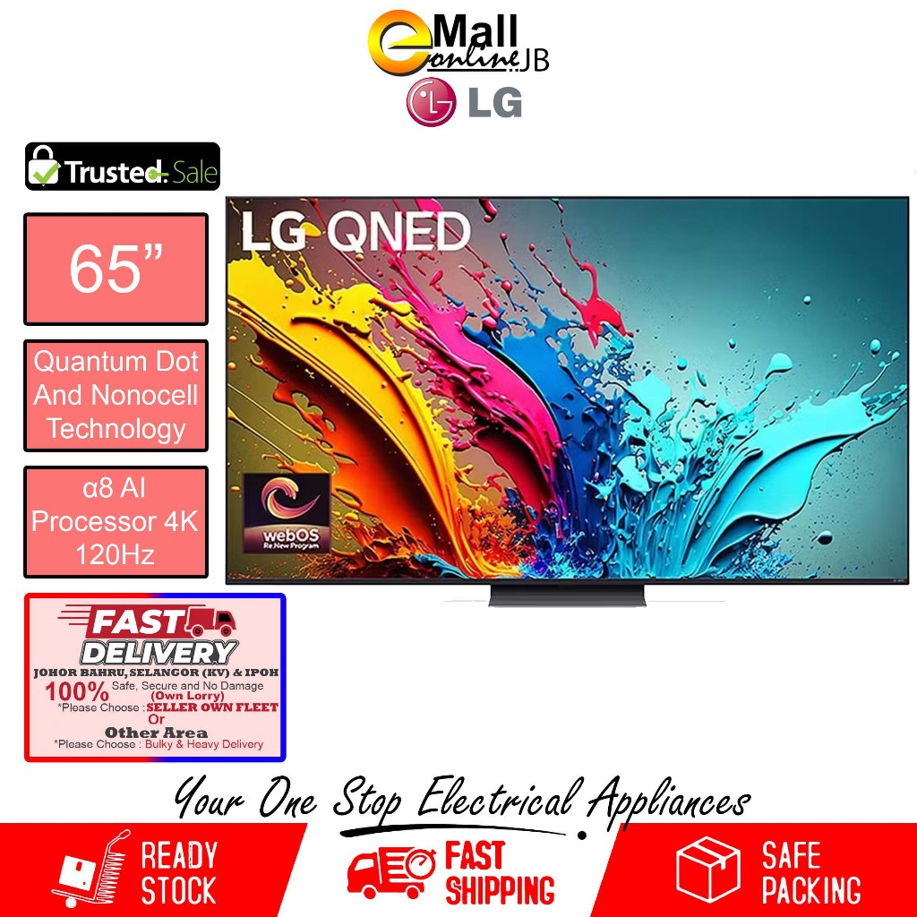 LG 65" Inch QNED86 4K Smart QNED TV with Quantum Dot NanoCell ...