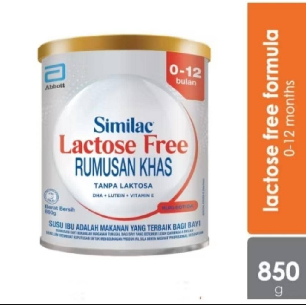 ABBOTT SIMILAC LACTOSE FREE 850 GRAM 0-12 MONTHS (EXP 09/2025) | Shopee ...