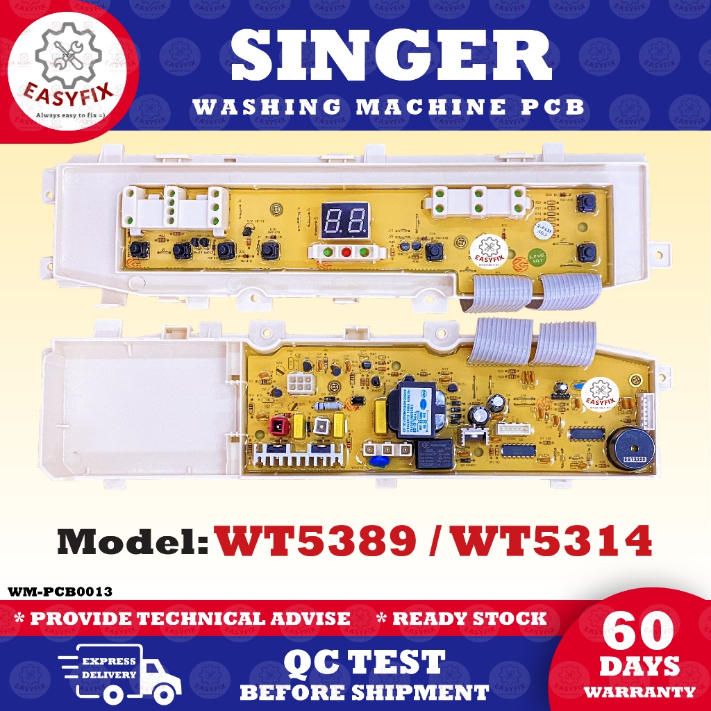 WT5314 WT5389 SINGER / WASHING MACHINE PCB CONTROL PANEL BOARD 5389 WT ...