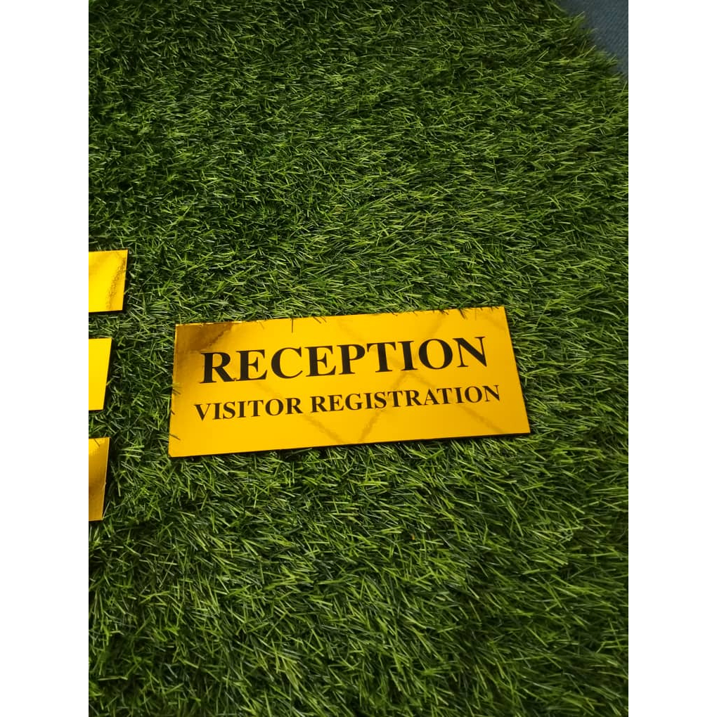 [Custom Wording] Mirror Acrylic Signage Office Sign Door Sign Name ...