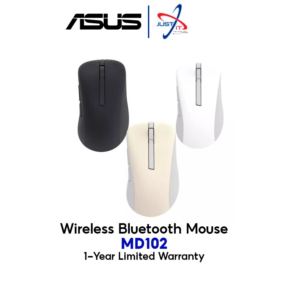 ASUS MD102 WIRELESS BLUETOOTH MOUSE - GREY / BEIGE / WHITE | Shopee ...