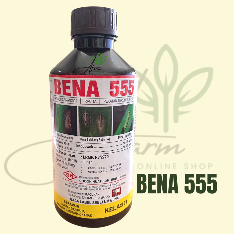 1L Bena 555 / Bena Hijau / Bena Perang / Pianggang / Belalang / Lelompat Daun / Kutu Beruang ...
