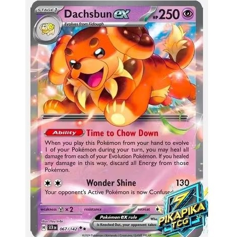 Pokemon Card TCG [ Dachsbun EX 067/142] Original English | Shopee Malaysia