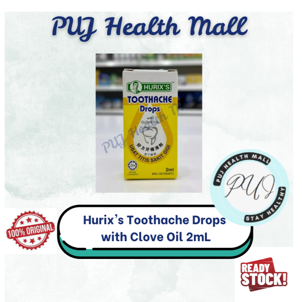 Hurix's Toothache Drops with Clove Oil 2mL | Shopee Malaysia