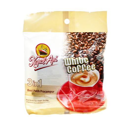 (37g x 3s) Kapal Api White Coffee 3 in 1 / Kopi Putih Pracampur [HALAL ...