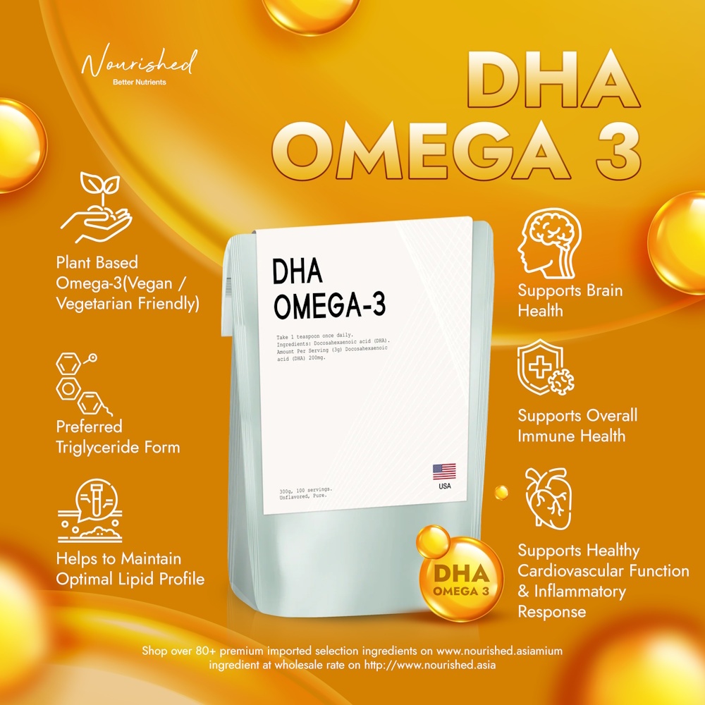 Nourished DHA Omega-3 Fatty Acid 100mg 100 servings 300g (USA) | Shopee ...