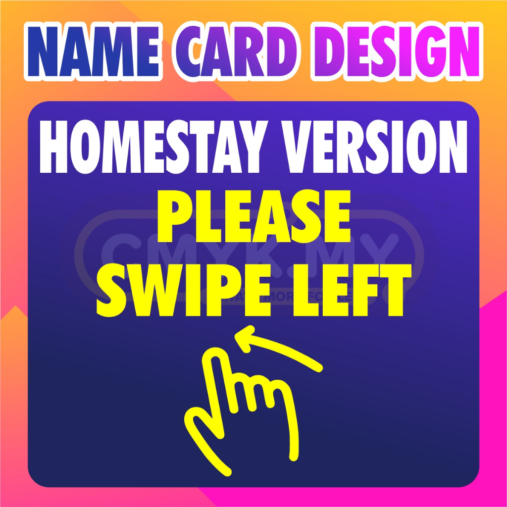 [TEMPLATE] HOMESTAY VERSION Business Card / Name Card WITH PRINTING ...
