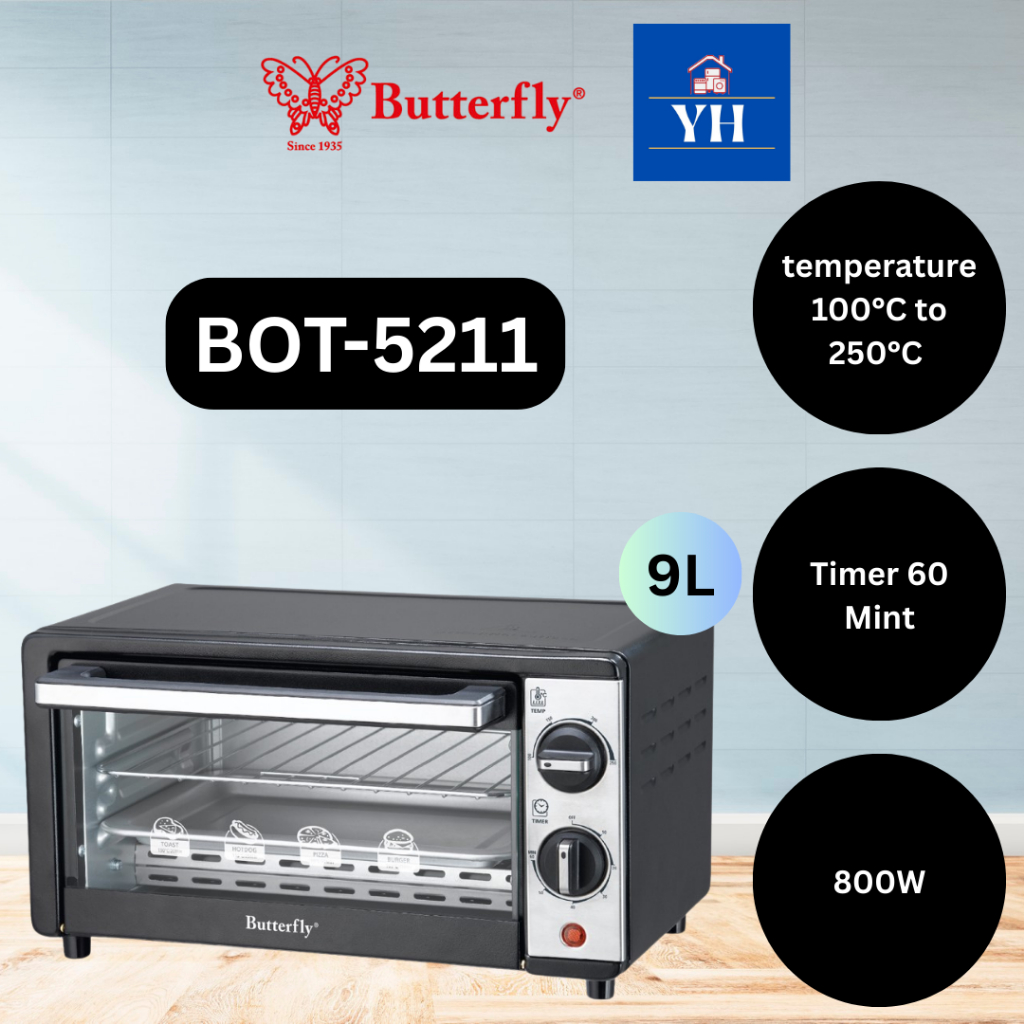 BUTTERFLY 9L ELECTRIC OVEN TOASTER BOT-5211 | Shopee Malaysia