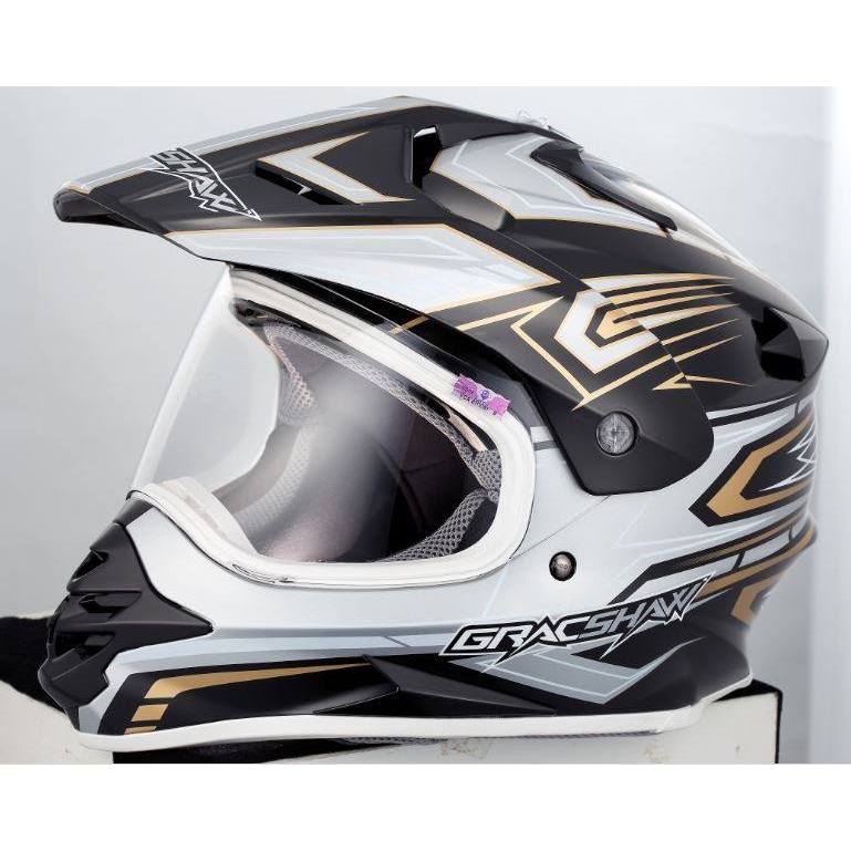 Gracshaw Motocross Helmet Off Road Helmets G8888 Double Visor Motorcoss ...