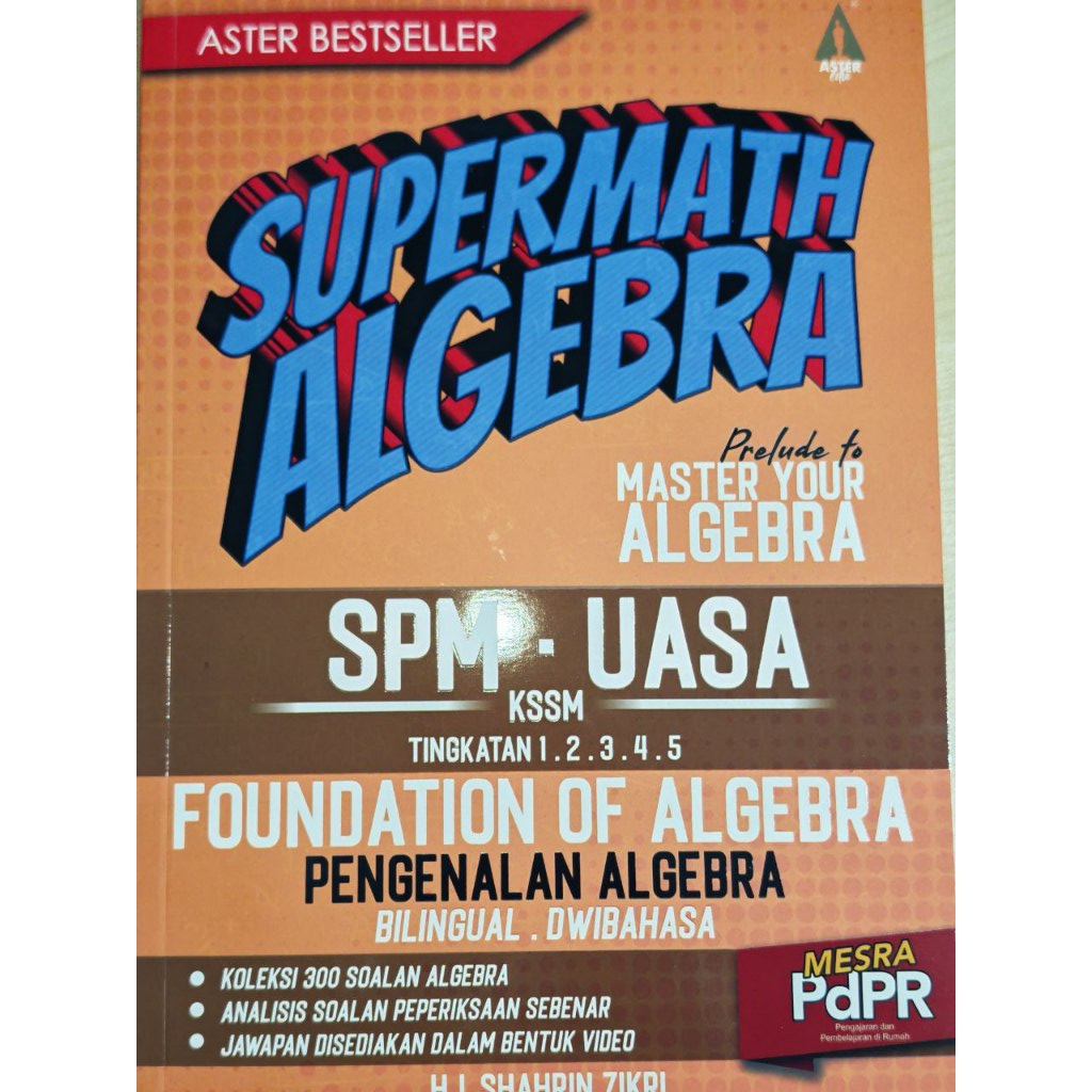Buku Algebra ASTER Edu - Foundation Of Algebra (Pengenalan Algebra 2025 ...