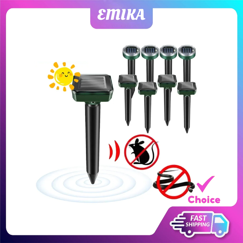 Emika Choice Solar Powered Ultrasonic Rat repellent Mole Bats Snake ...