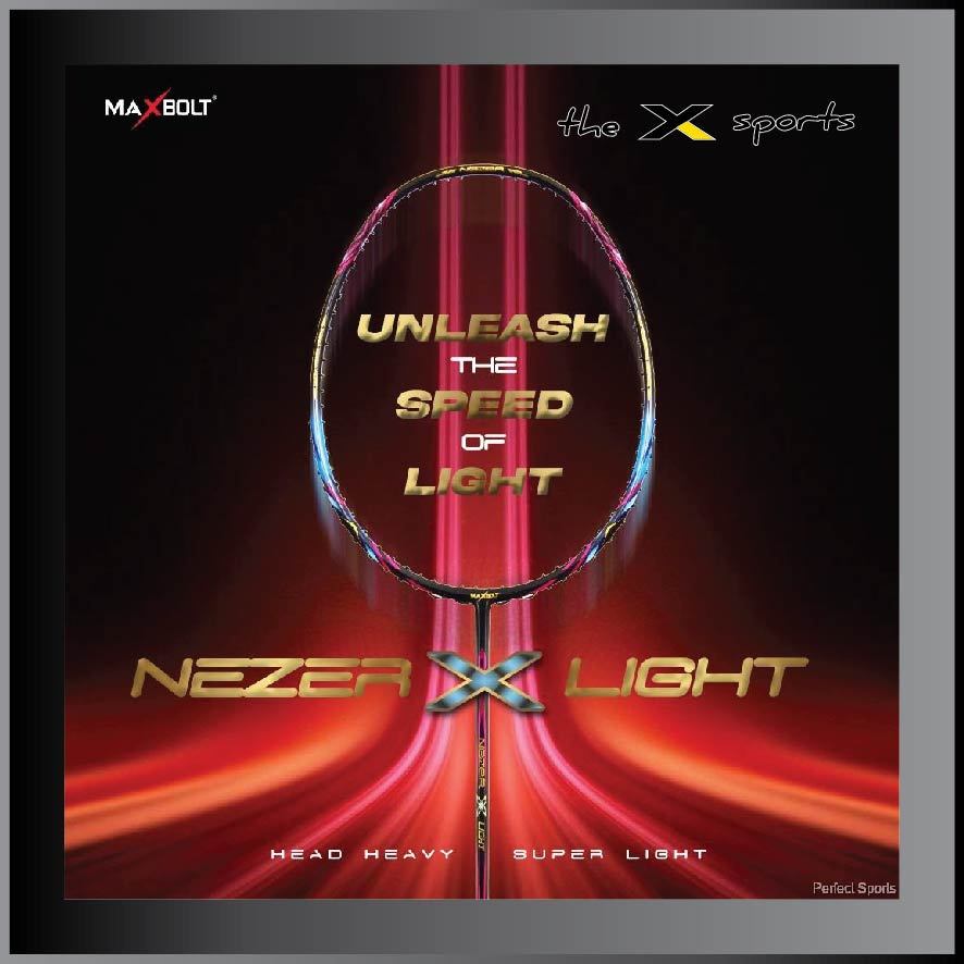 Maxbolt Badminton Racket Nezer X Light - Black - Unstrung | Shopee Malaysia